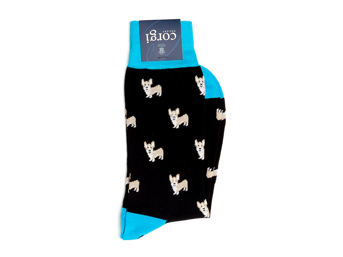corgi pattern socks