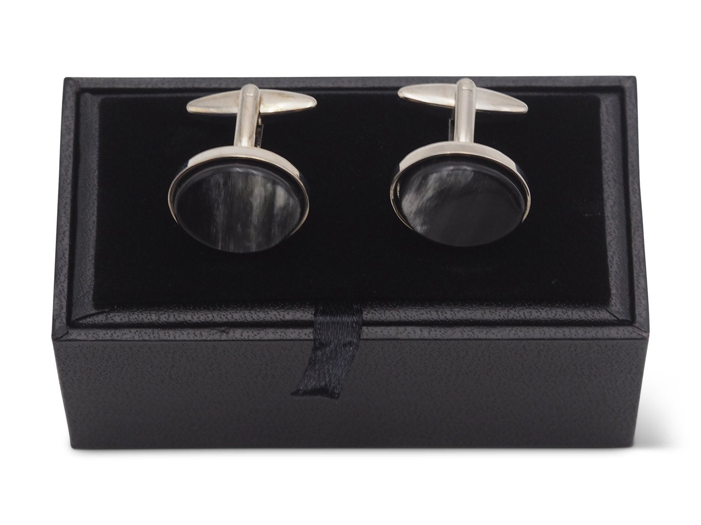 Genuine Horn Cufflinks Oval Boxed – Double Monk