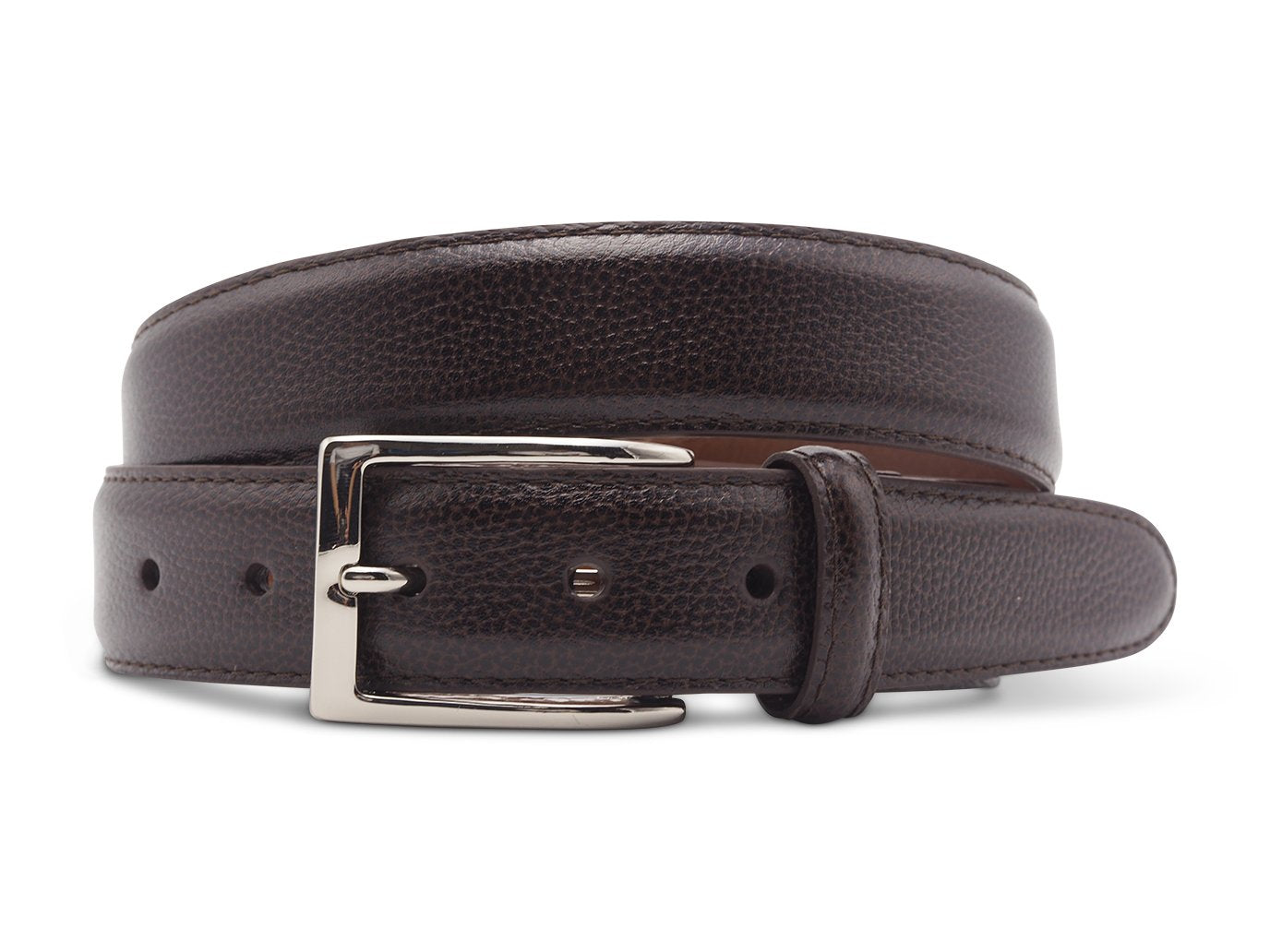 Belt Dark Brown Alpine Grain – Double Monk