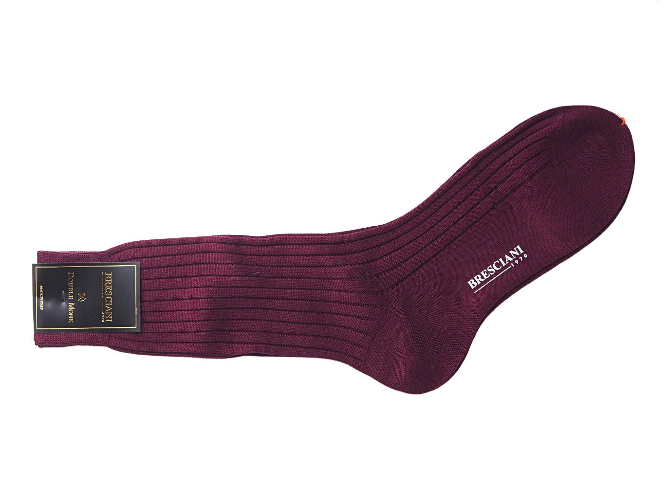 Calf Length Cotton Socks 3-Ply Burgundy – Double Monk