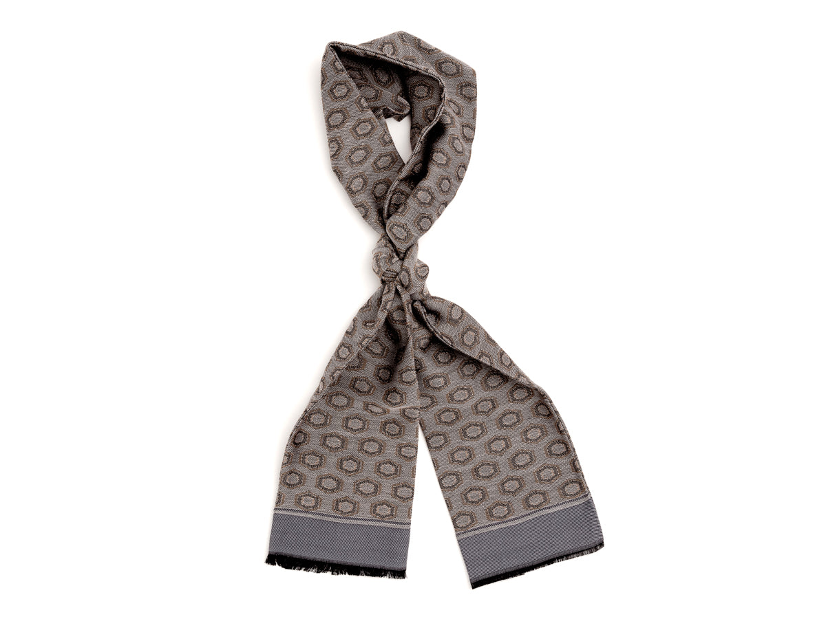 Silk Wool Ascot Grey – Double Monk