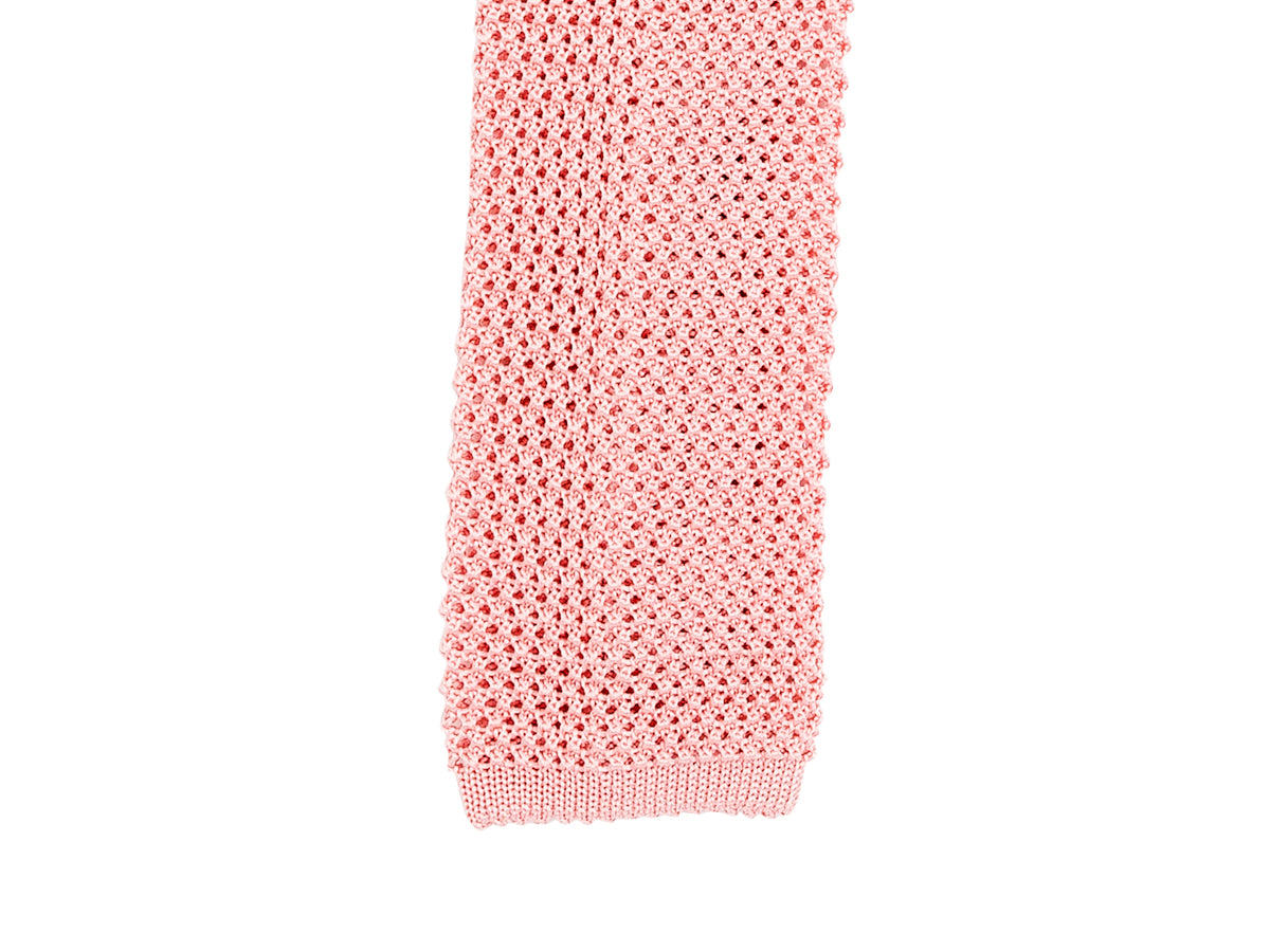 Silk Knit Tie Pink – Double Monk