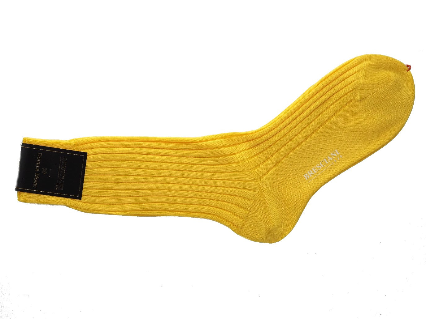 Calf Length Cotton Socks 3-Ply Lemon – Double Monk